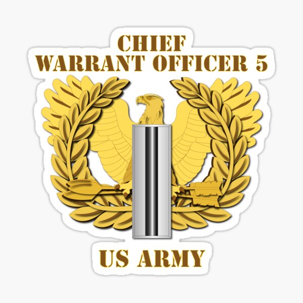 "Army - Emblem - Warrant Officer 5 - CW5 w Eagle" Sticker for Sale by ...