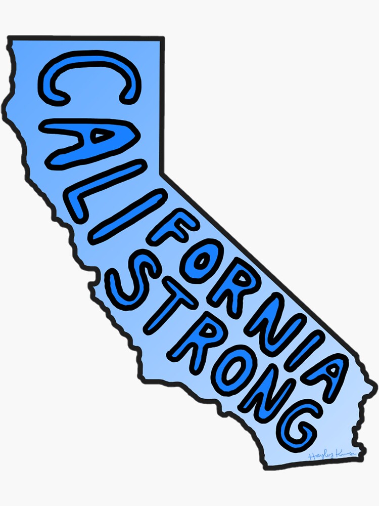 "California Strong" Sticker by hayleykumagai | Redbubble
