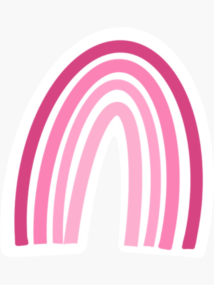 "Pink Rainbow" Sticker by Tangled-Taylor | Redbubble