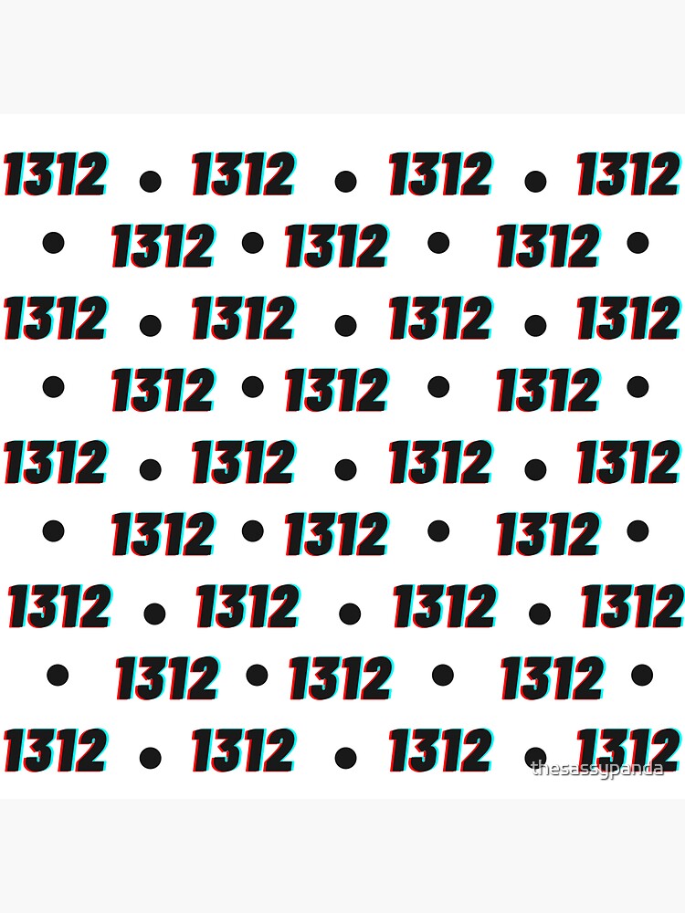 "1312 Pattern - White Background" Sticker for Sale by thesassypanda ...