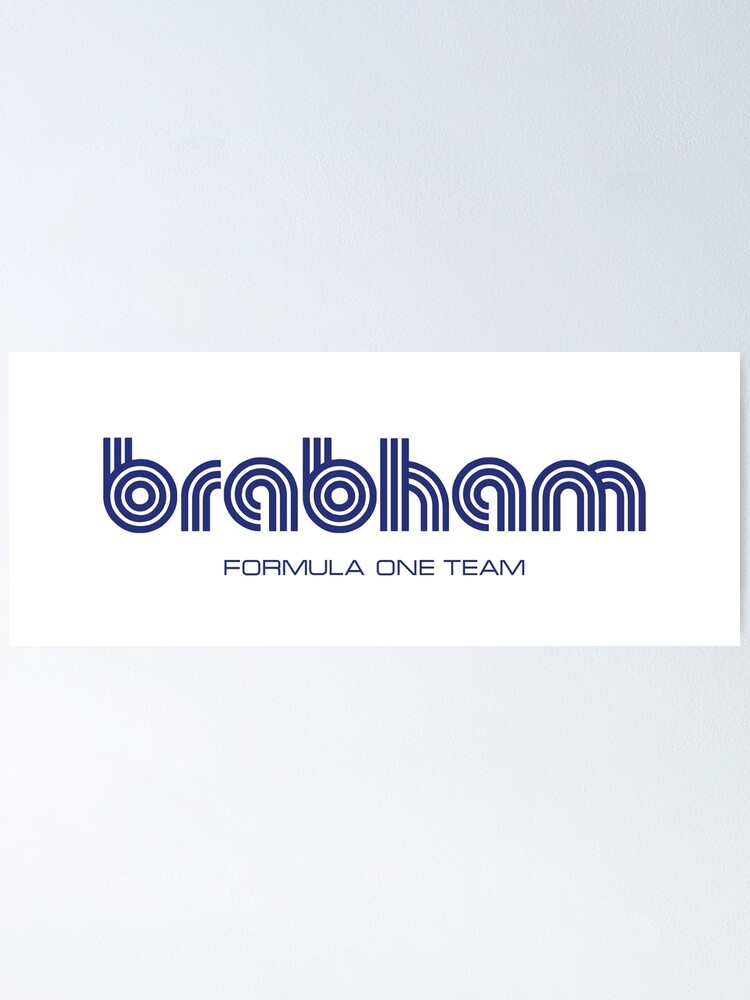 Poster « Logo de l'équipe Brabham Formula One 1972 - bleu brabham ...