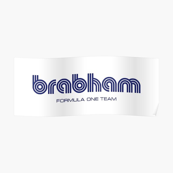 Poster « Logo de l'équipe Brabham Formula One 1972 - bleu brabham ...