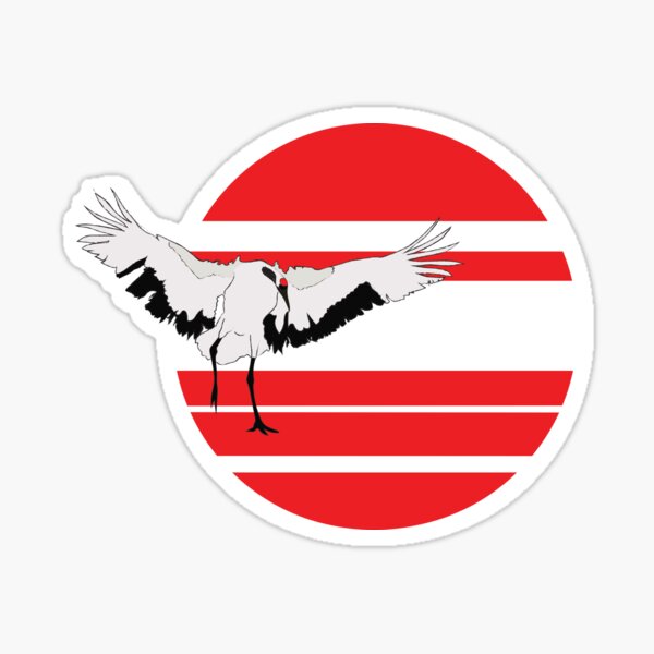 "Japanese Crane" Sticker for Sale by Vector-Market | Redbubble