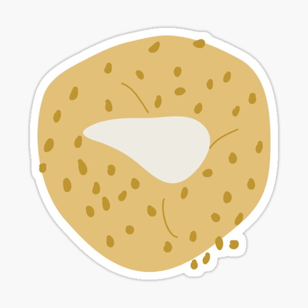"Montreal Sesame Bagel" Sticker for Sale by MelroseDesignSp | Redbubble