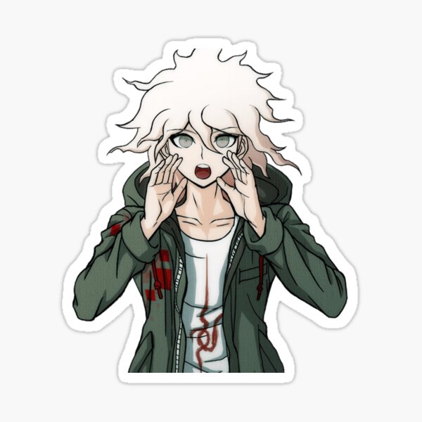 "Nagito Komaeda Surprised" Sticker by DennyG1998 | Redbubble