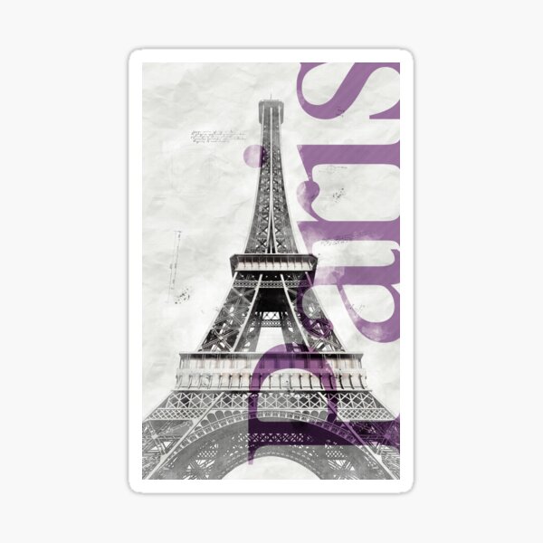 "Paris Eiffel Tower" Sticker for Sale by ejcrowley | Redbubble