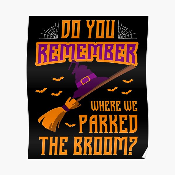 "Witch broom" Poster for Sale by rehatschek | Redbubble