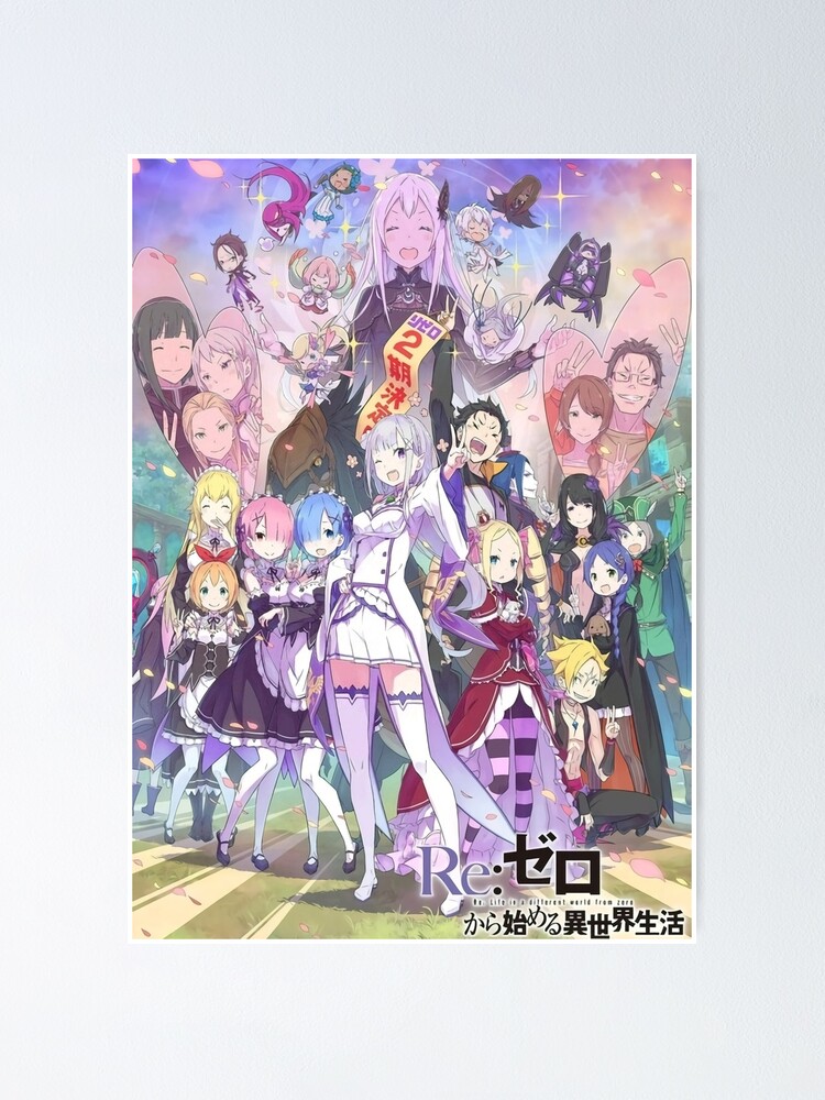 "Re Zero s2 Release Date Movie" Poster by onepunchmann | Redbubble