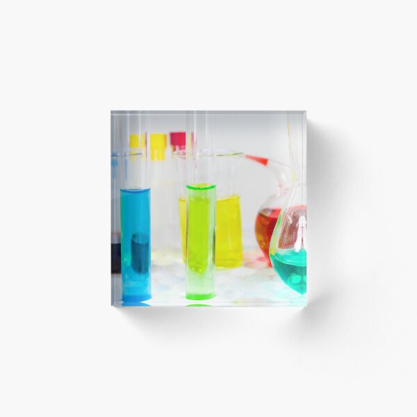 "Labor chemische flüssige Elemente und Forschungsdiagnosen" Acrylblock ...