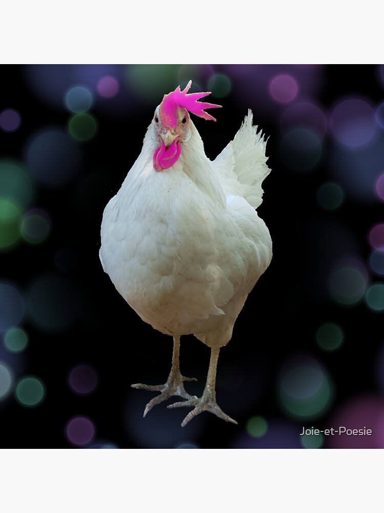 "Pink hen pink crest" Sticker for Sale by Joie-et-Poesie | Redbubble
