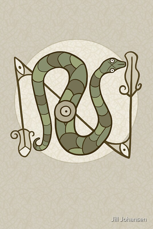 "Pictish Snake" by Jill Johansen | Redbubble