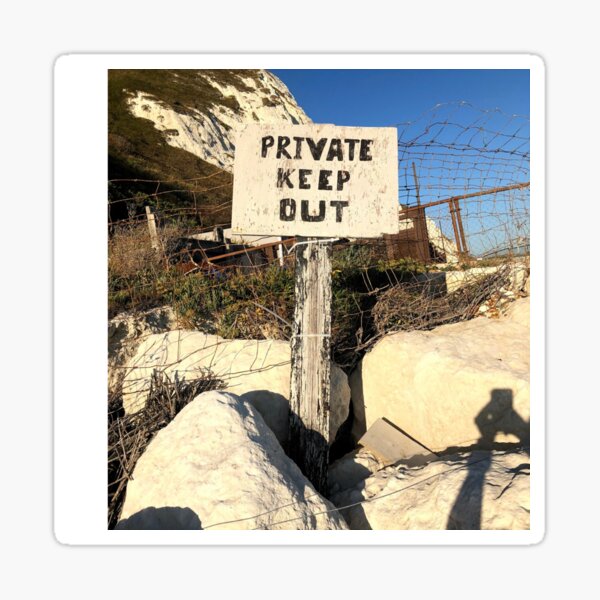 "Private Keep Out Sign" Sticker for Sale by PoisonPie | Redbubble