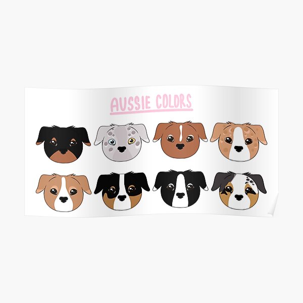 "Aussie color chart" Poster for Sale by cabbagedemon | Redbubble