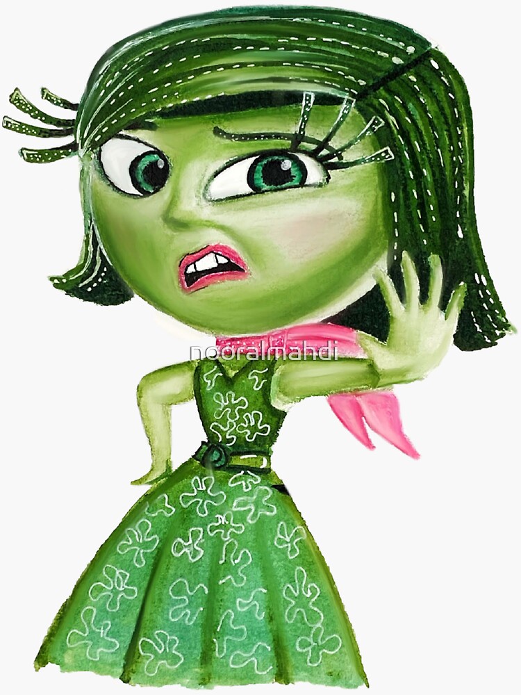 "Disgust Movie Character" Sticker for Sale by nooralmahdi | Redbubble