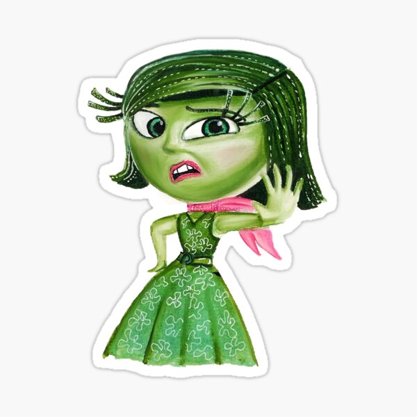 "Disgust Movie Character" Sticker for Sale by nooralmahdi | Redbubble