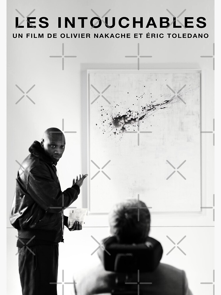 "Les Intouchables Film Movie Poster Black and White" Sticker by ...