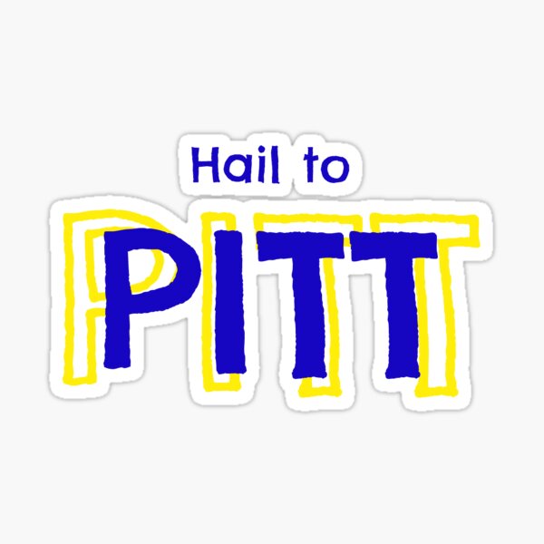 "Hail to pitt text" Sticker by cfrolf | Redbubble