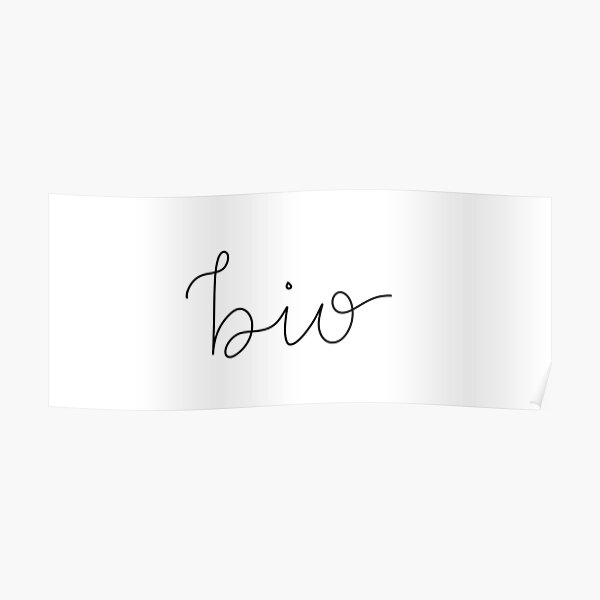 "Biology major (calligraphy)" Poster by art-stickers | Redbubble