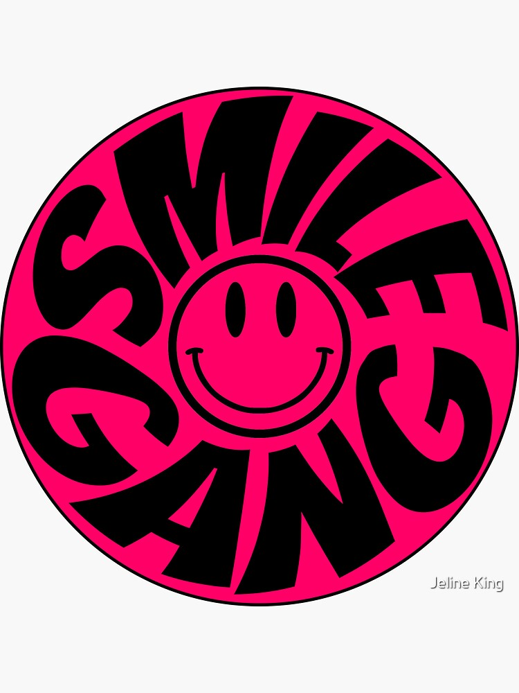 "smile gang (skate aesthetic)" Sticker by bjkDZN | Redbubble