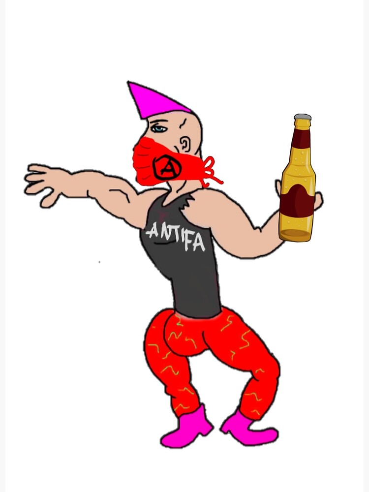 "Antifa Chad" Poster for Sale by marjard | Redbubble