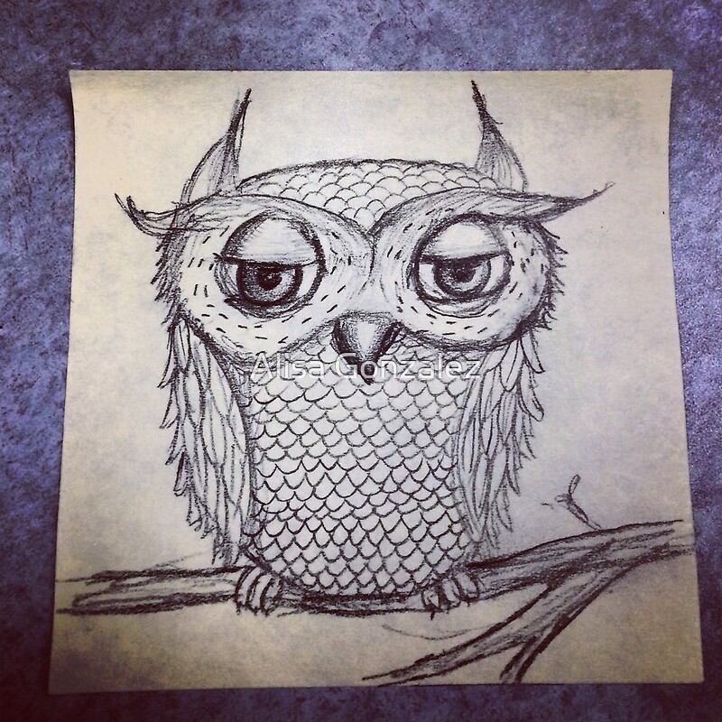 "Judgmental Owl" by Alisa Gonzalez | Redbubble