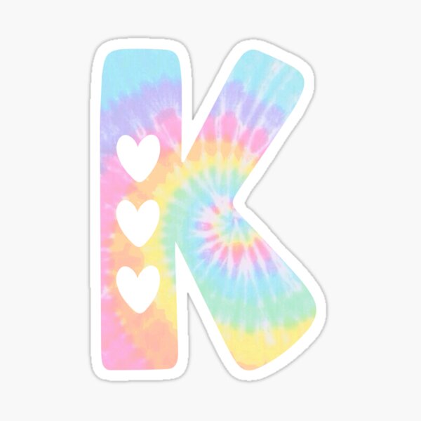Letter K Pink Glitter Stickers | Redbubble