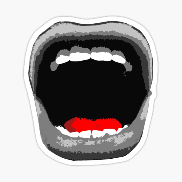 "Screaming Mouth" Sticker for Sale by dupoDesign | Redbubble