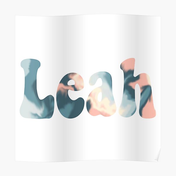 "Leah Name in Beach Theme" Poster for Sale by designsbyad | Redbubble