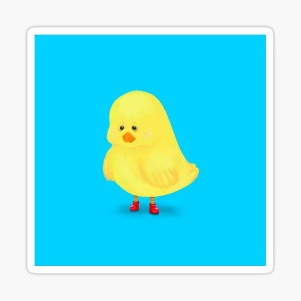 "Sad Duck In Red Rubber Boots" Sticker by Brain-Blurts | Redbubble