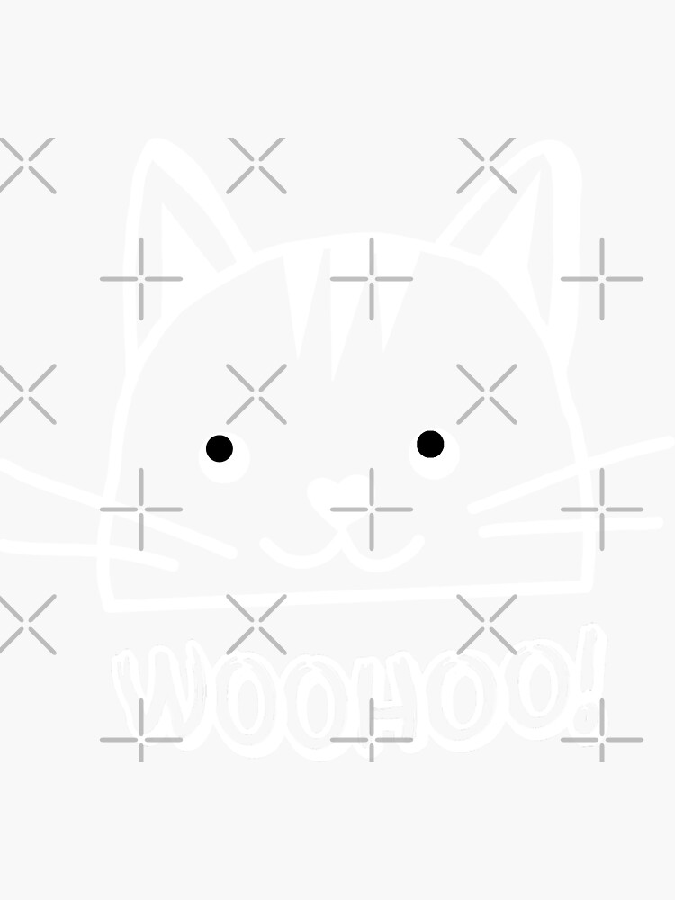 "WOOHOO FUNNY CAT SHIRT" Sticker for Sale by Graphroad | Redbubble