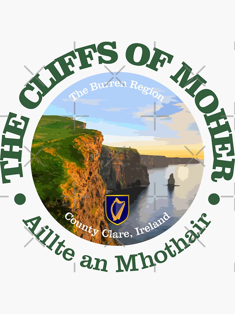 "Cliffs of Moher (OBP)" Sticker for Sale by curranmorgan | Redbubble