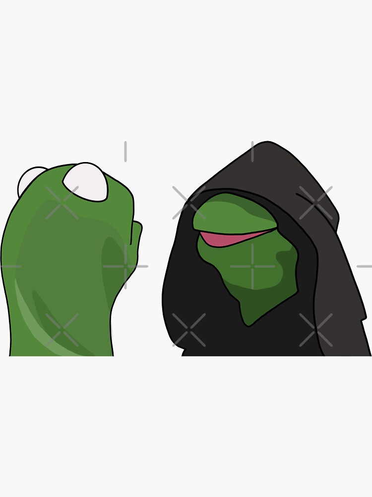 "Evil Kermit" Sticker for Sale by teddypancakes | Redbubble