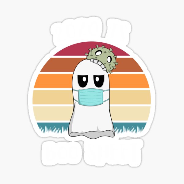 "Halloween 2020 Funny Boo Sheet Ghost in Mask" Sticker for Sale by ...