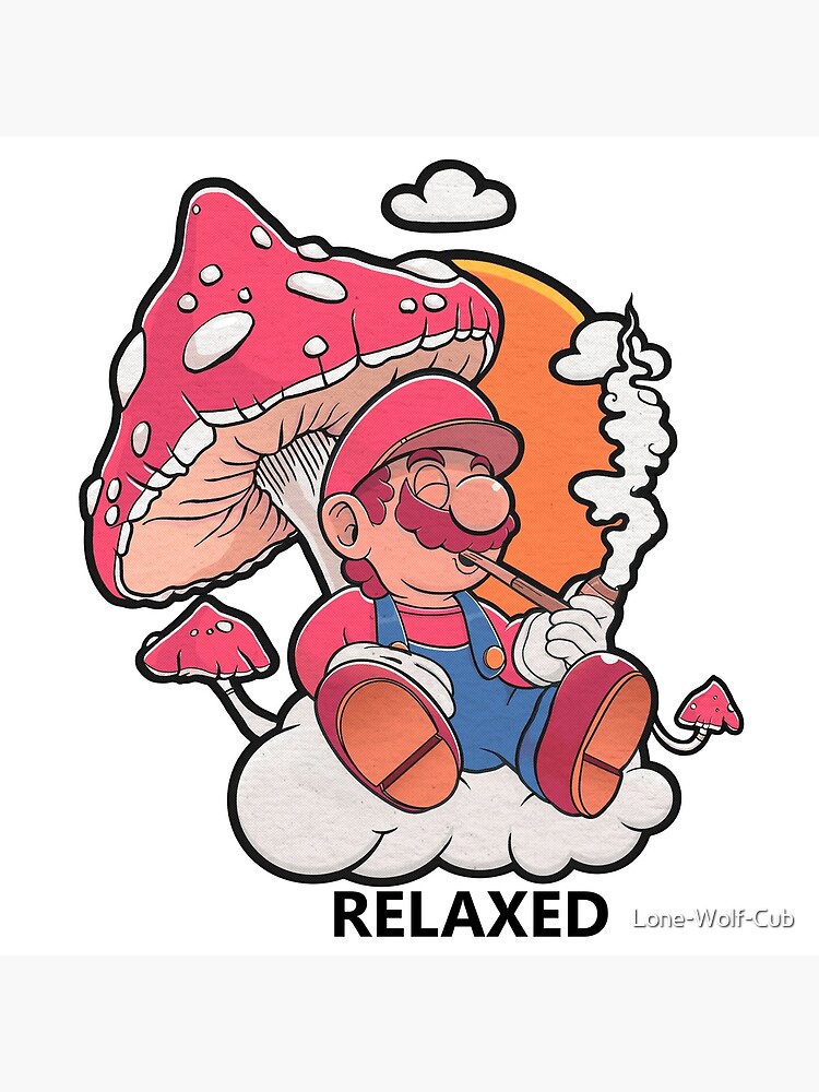 "Relaxed - Sticker." Poster for Sale by Lone-Wolf-Cub | Redbubble