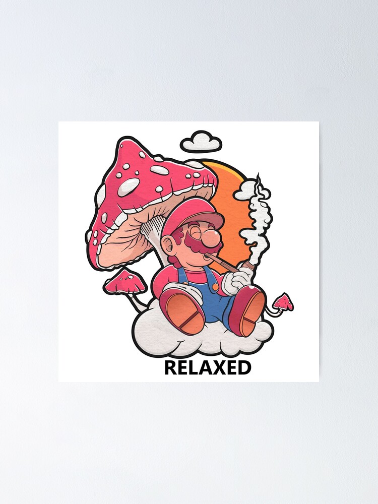 "Relaxed - Sticker." Poster for Sale by Lone-Wolf-Cub | Redbubble