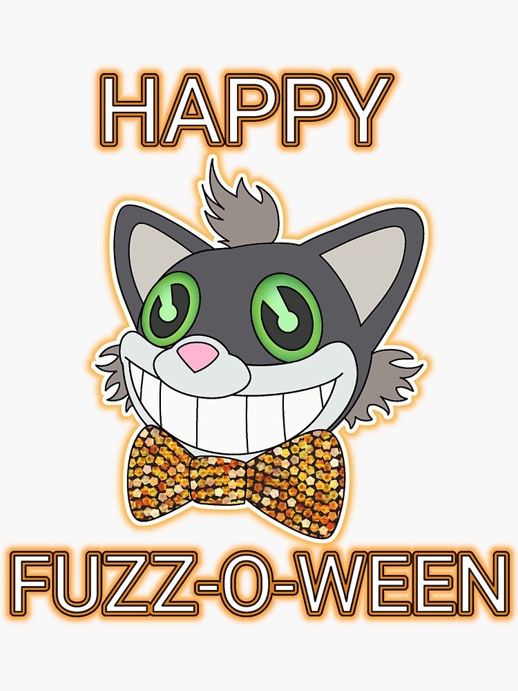 "Mr. Fuzzy Halloween (Candy Fan)" Sticker for Sale by Chug-Designs ...