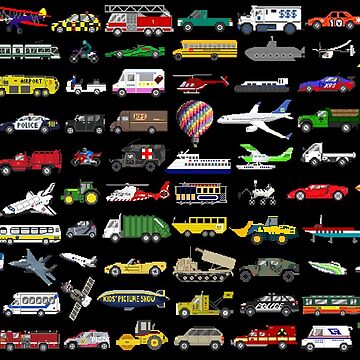 "100 Vehicles - The Kids' Picture Show" Sticker for Sale by ...