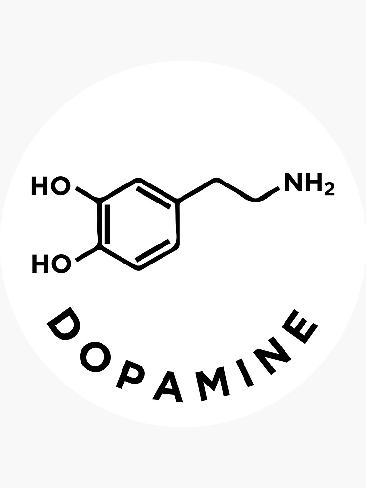 "Dopamine Molecule" Sticker by hmbrttvr | Redbubble
