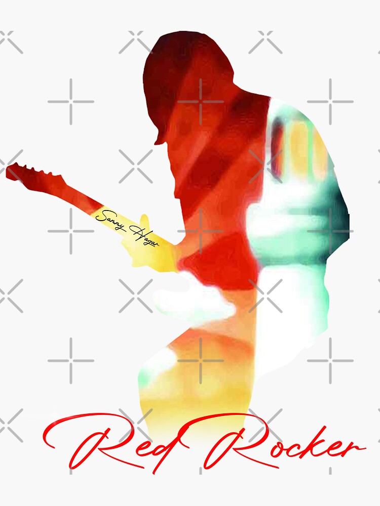"Red Rocker Sammy hagar" Sticker by plonco71 | Redbubble