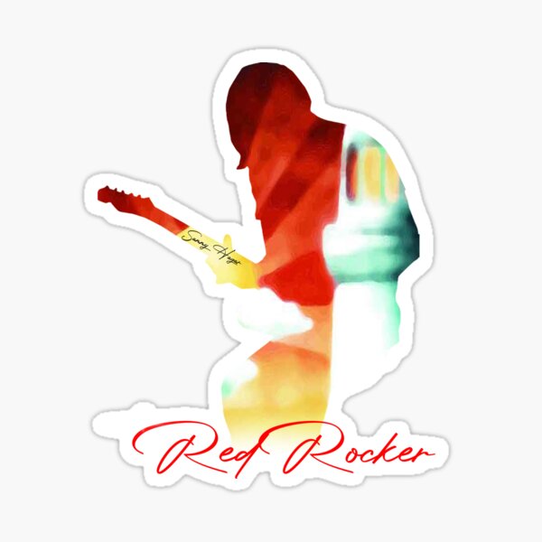 "Red Rocker Sammy hagar" Sticker by plonco71 | Redbubble