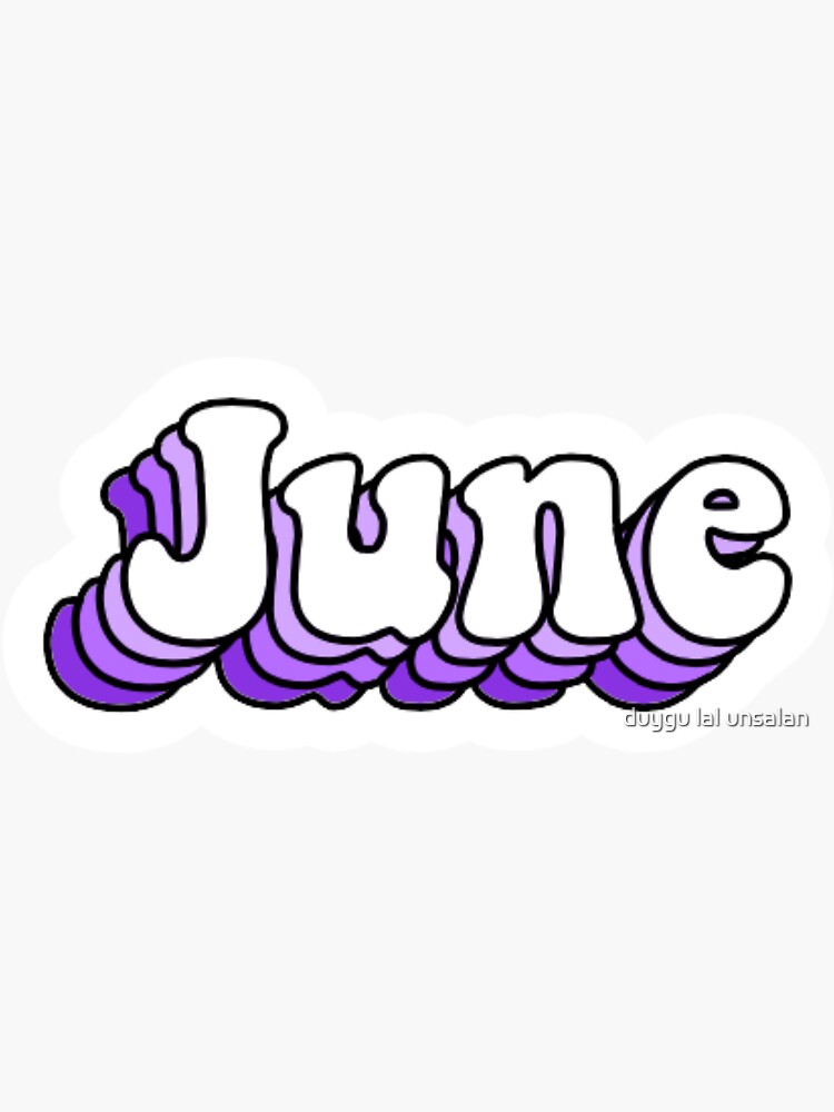 "June" Sticker by dlu17 | Redbubble