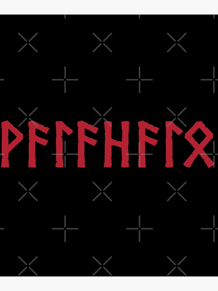 "Valhalla Red Elder Futhark Runes Norse Viking Mythology " Photographic ...
