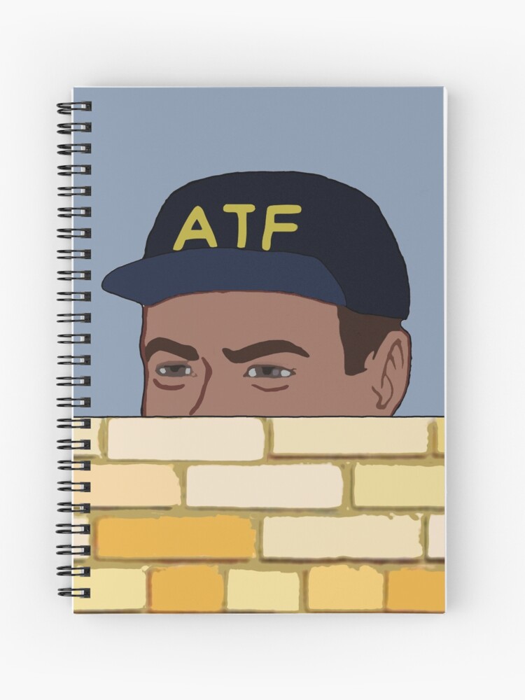 "ATF Guy Fence Peeking - Meme, Gun Rights" Spiral Notebook for Sale by ...