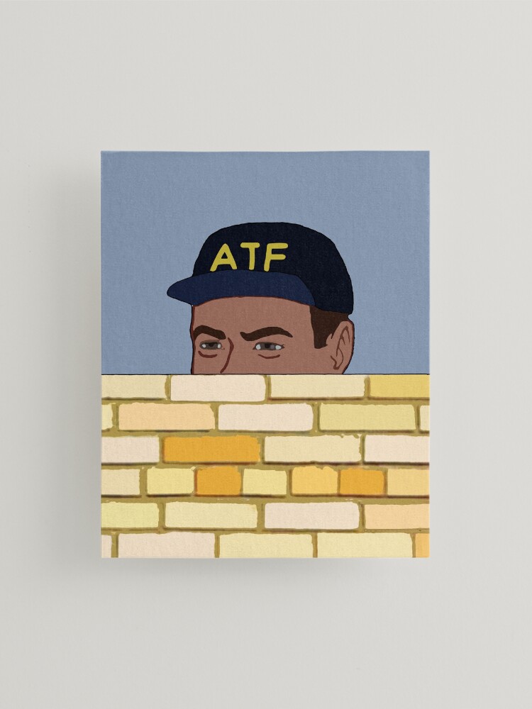 "ATF Guy Fence Peeking - Meme, Gun Rights" Mounted Print for Sale by ...