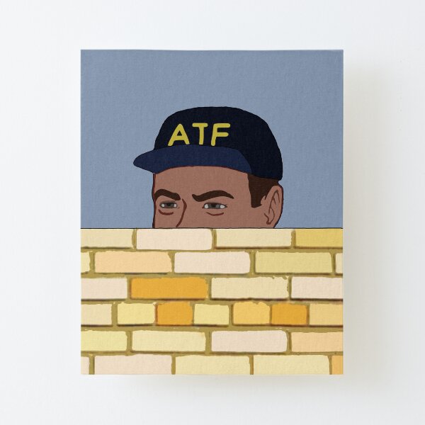"ATF Guy Fence Peeking - Meme, Gun Rights" Mounted Print for Sale by ...