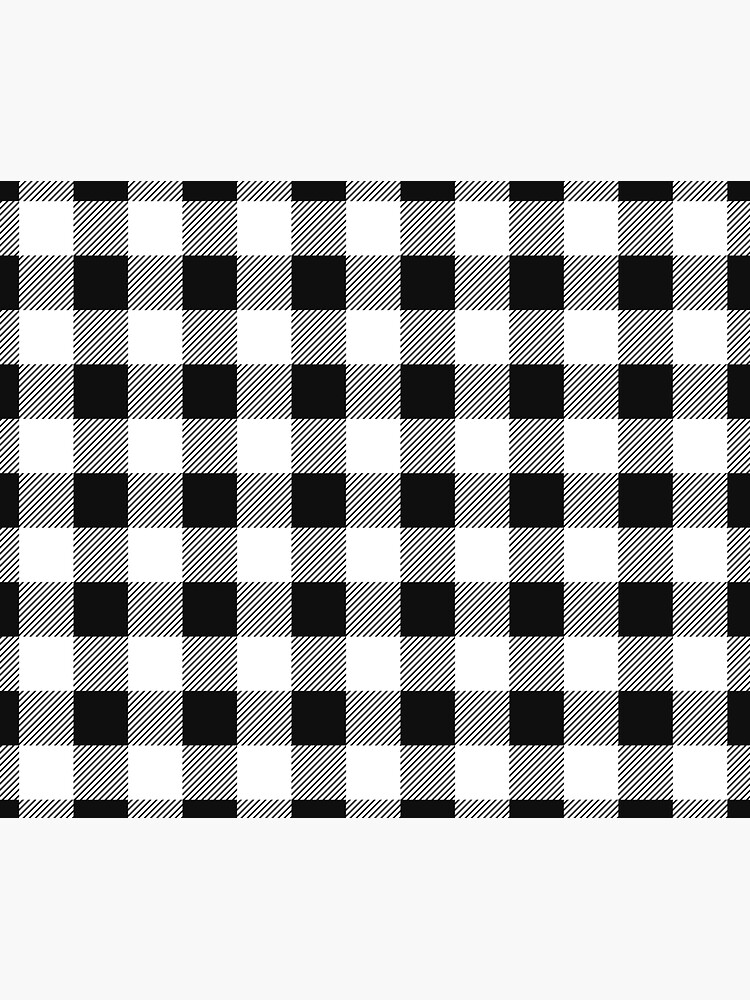 "White and Black Buffalo Check" Sticker for Sale by beezymurphy | Redbubble