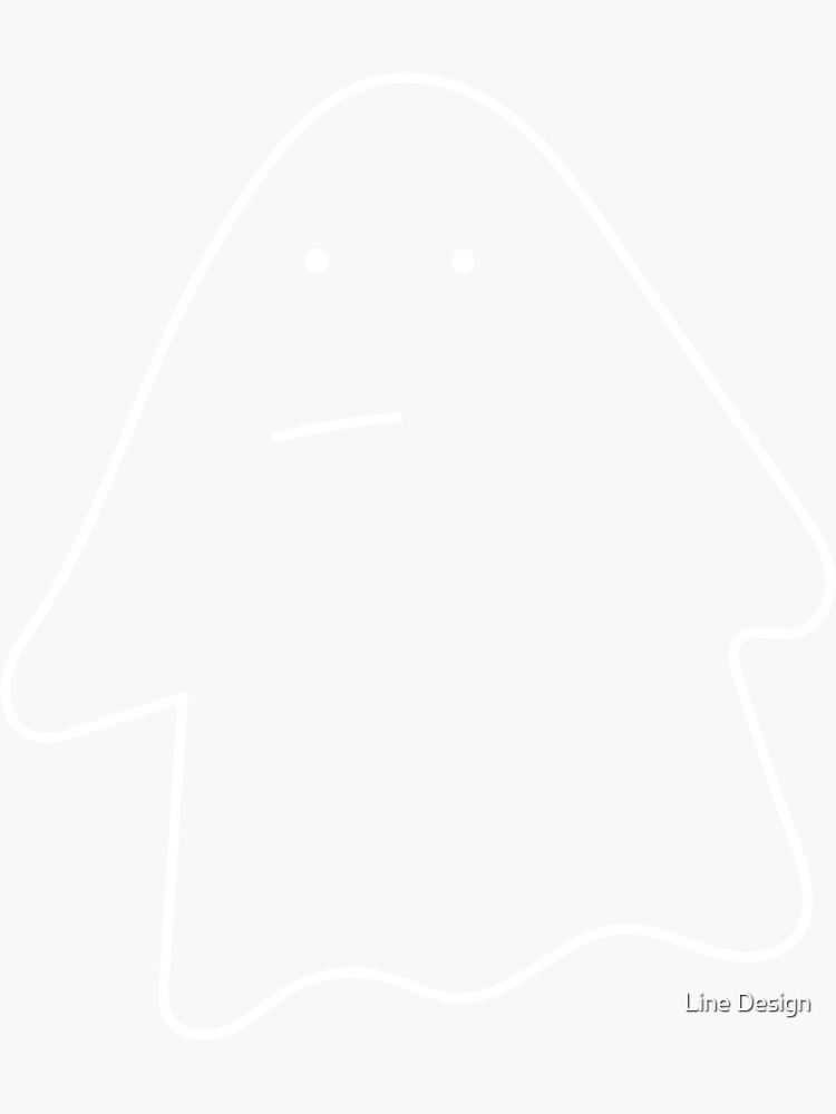 "Awkward Ghost Outline" Sticker for Sale by iqian | Redbubble