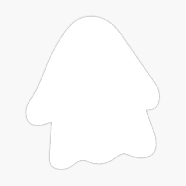 "Awkward Ghost Outline" Sticker for Sale by iqian | Redbubble