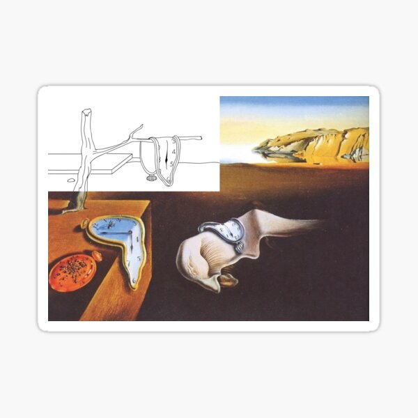 "The persistence of memory" Sticker for Sale by Mariana-UZ | Redbubble