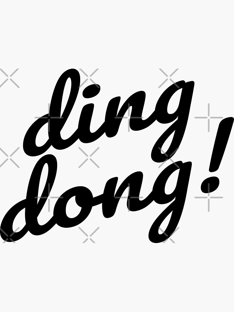 "Ding Dong!" Sticker by Kiwidom | Redbubble